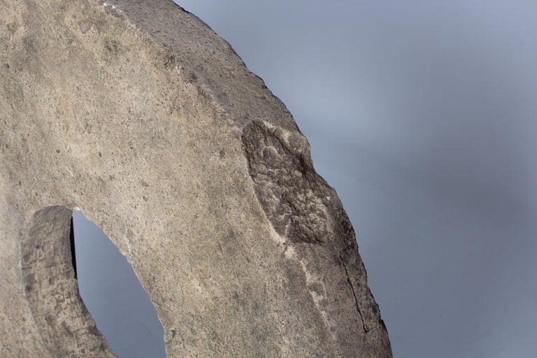 Large Chalkstone Architectural Element on Steel Mount For Sale at 1stDibs