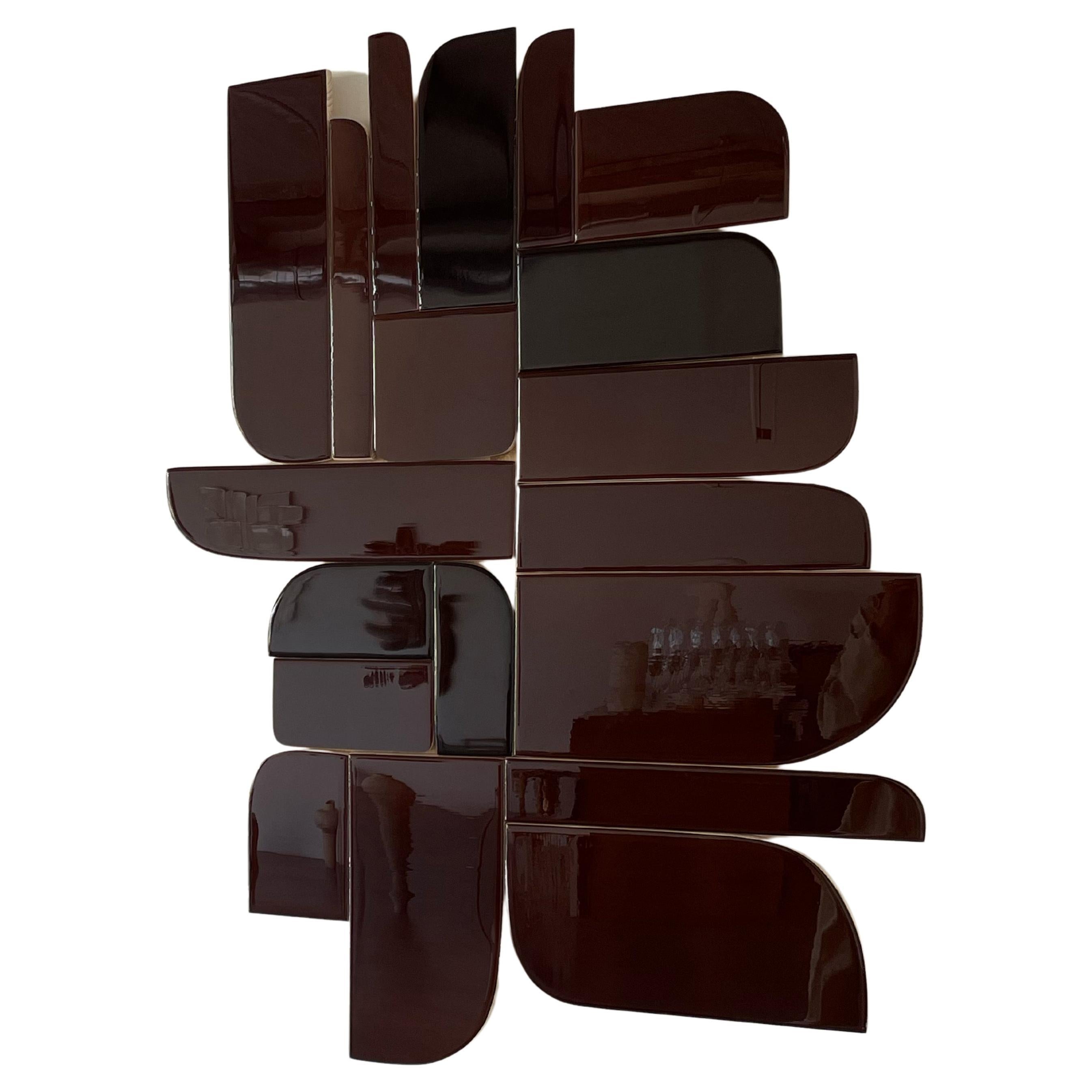 Definitive Motion Tessellated Stone Wall Sculpture For Sale at 1stDibs