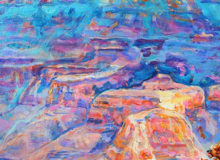 Elena Georgieva - Grand Canyon Red - Landscape Oil Painting Red Blue ...
