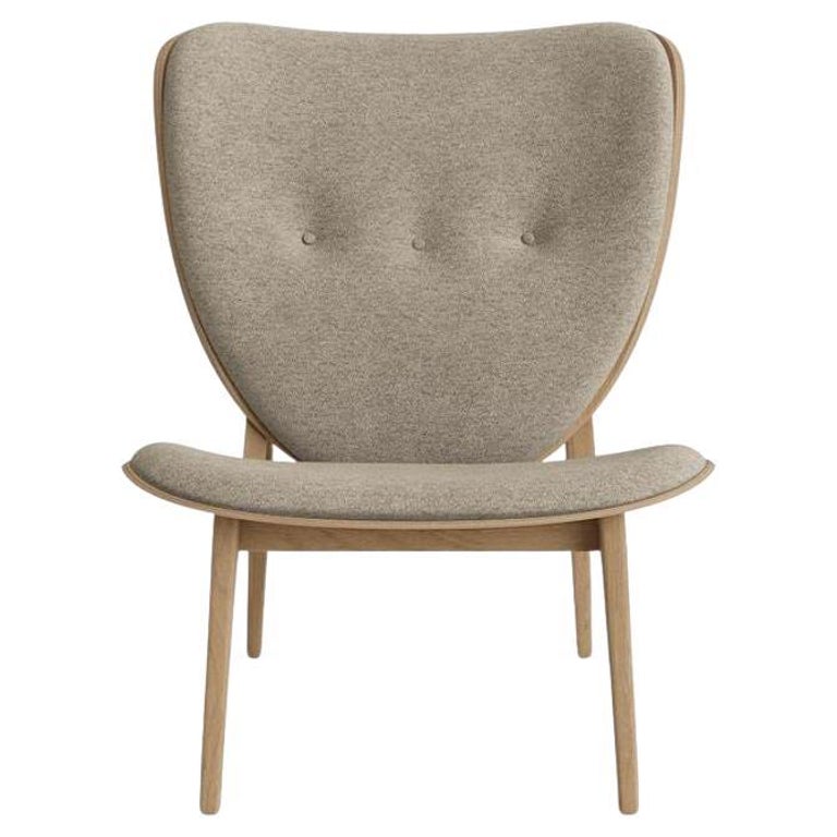 Elephant Lounge Chair in Natural Oak with Barnum Bouclé 03 Upholstery ...