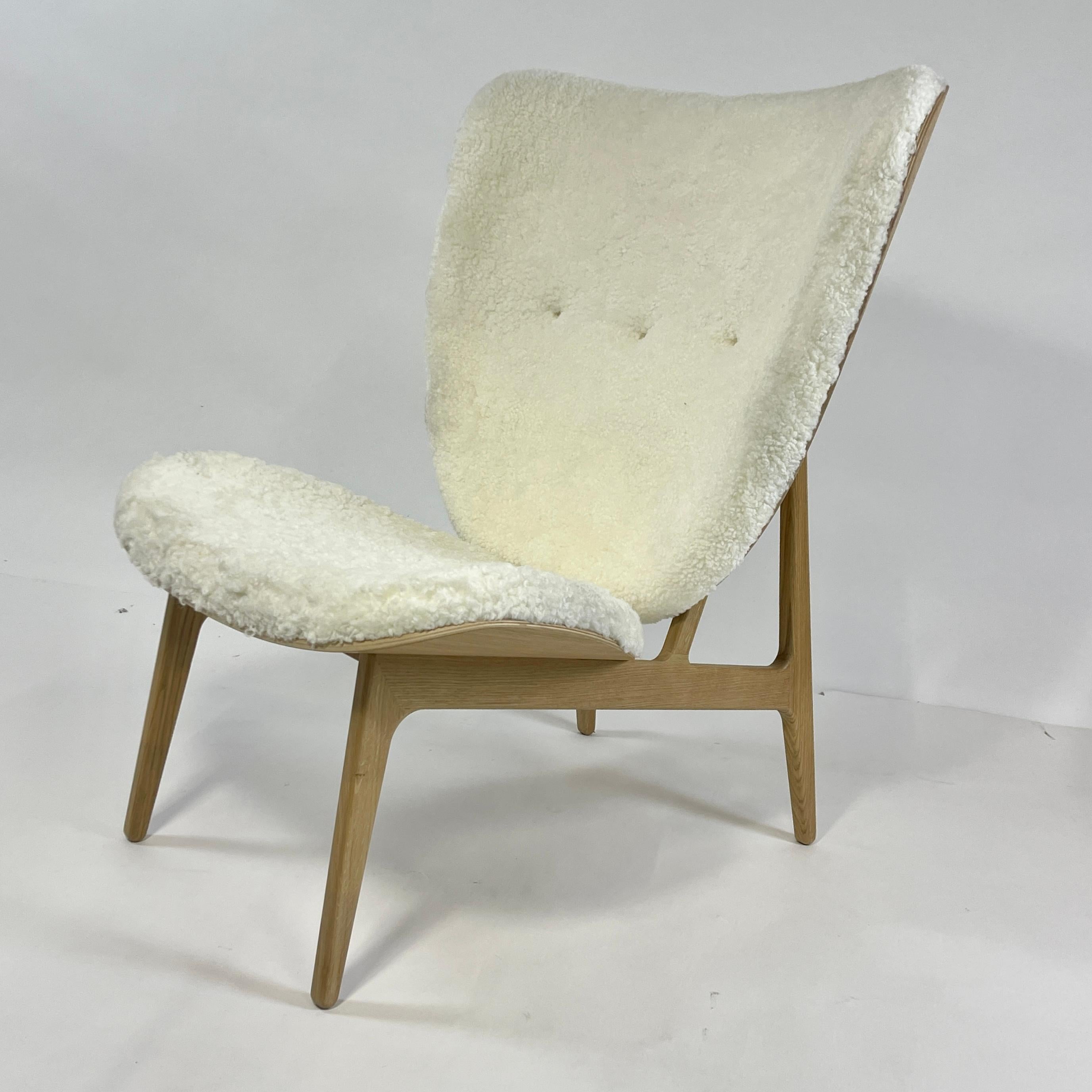 Elephant Lounge Chair - Natural Oak and Natural Sheepskin by NORR11 ...