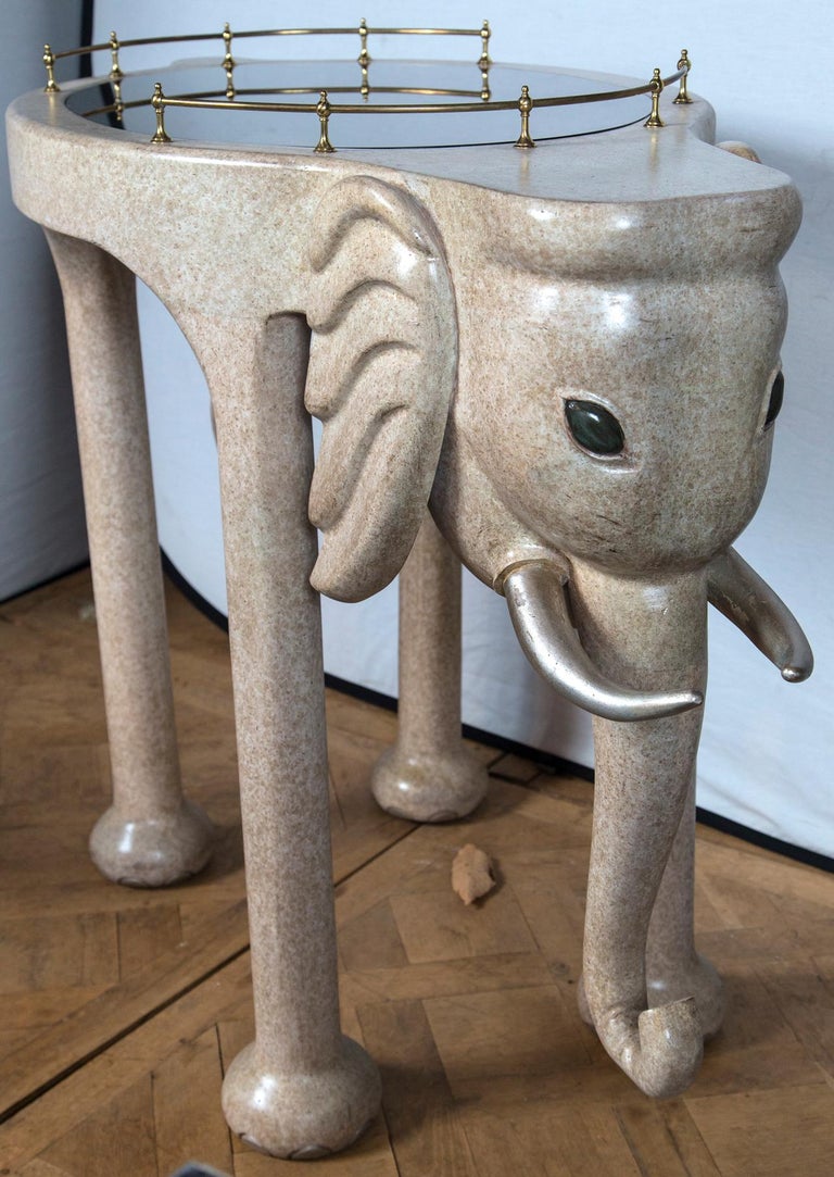 Elephant Rolling Bar Cart For Sale at 1stDibs | elephant cart, elephant ...