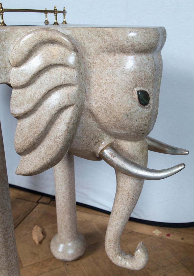 Elephant Rolling Bar Cart For Sale at 1stDibs | elephant cart, elephant ...