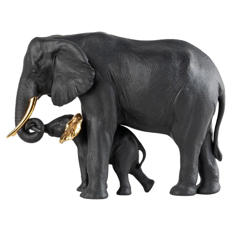 Elephants Black Sculpture For Sale at 1stDibs