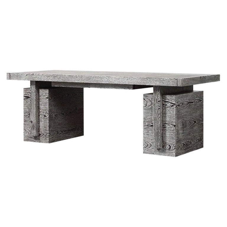 Elevado Desk in Cerused Wenge Wood by Kelly Wearstler For Sale at 1stDibs