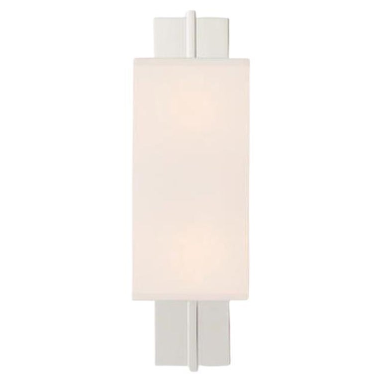 Elevation Sconce, Polished Nickel with Aquarelle Shade For Sale at 1stDibs