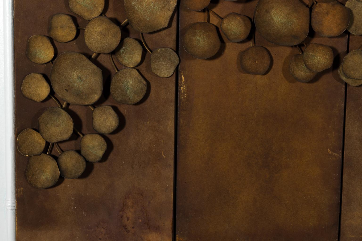 Eleven Metal Mini Lily Pad Panels in the Manner of Curtis Jere at 1stDibs