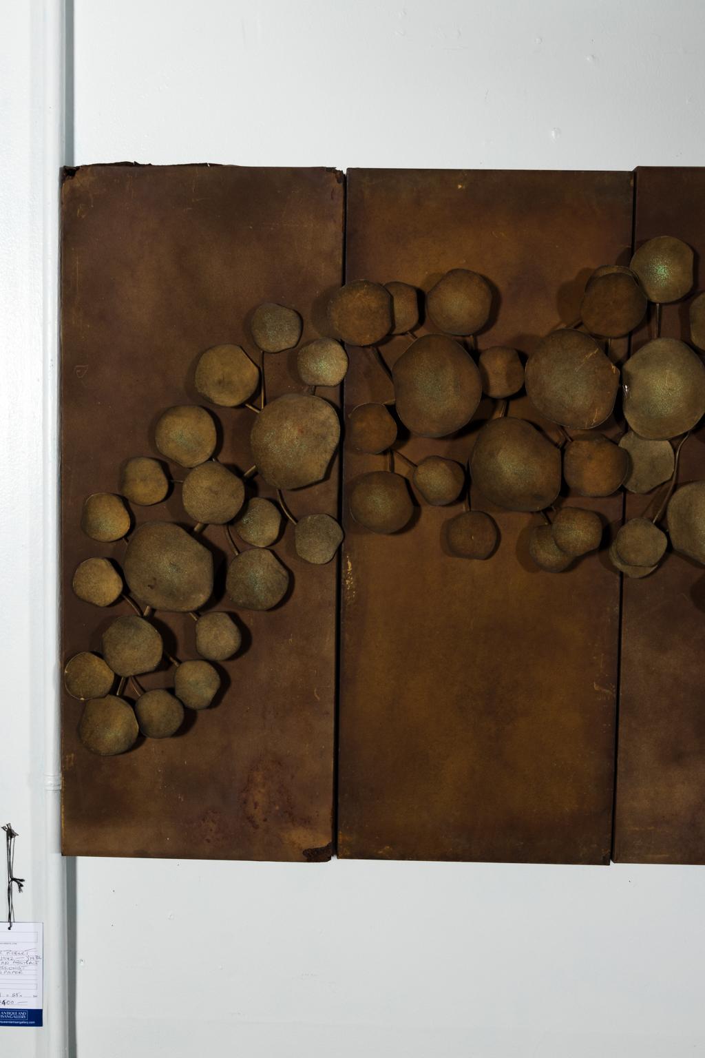 Eleven Metal Mini Lily Pad Panels in the Manner of Curtis Jere at 1stDibs