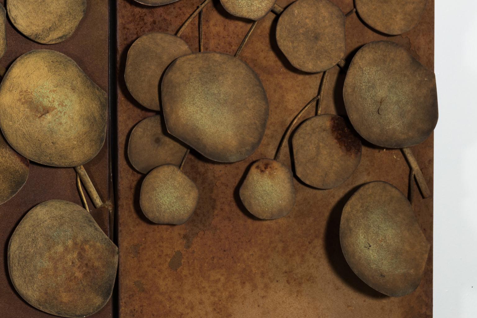 Eleven Metal Mini Lily Pad Panels in the Manner of Curtis Jere at 1stDibs