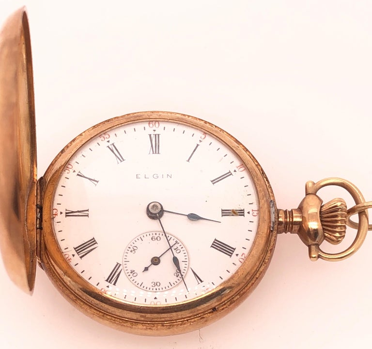Elgin 14 Karat Gold and Diamond Pocket Watch at 1stDibs | elgin 14k ...