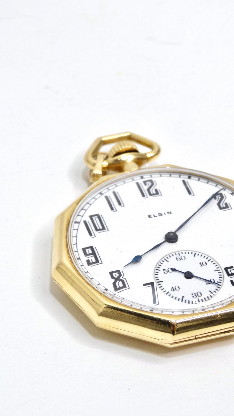 Elgin 14k Gold Pocket Watch/Pendant For Sale at 1stDibs