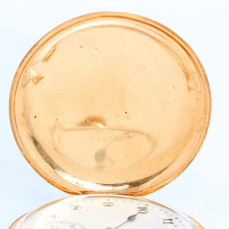Elgin 14k Yellow Gold Pocket Watch For Sale at 1stDibs