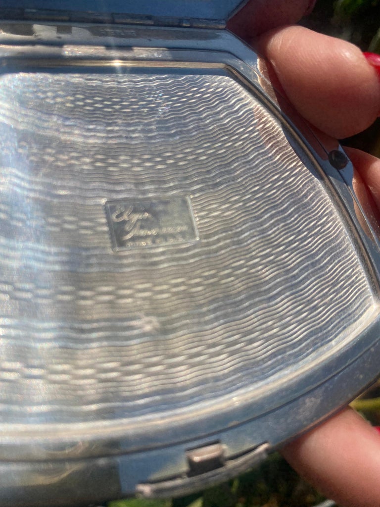 Elgin American Solid Sterling Silver Compact Make Up Case 128 Grams 925 ...