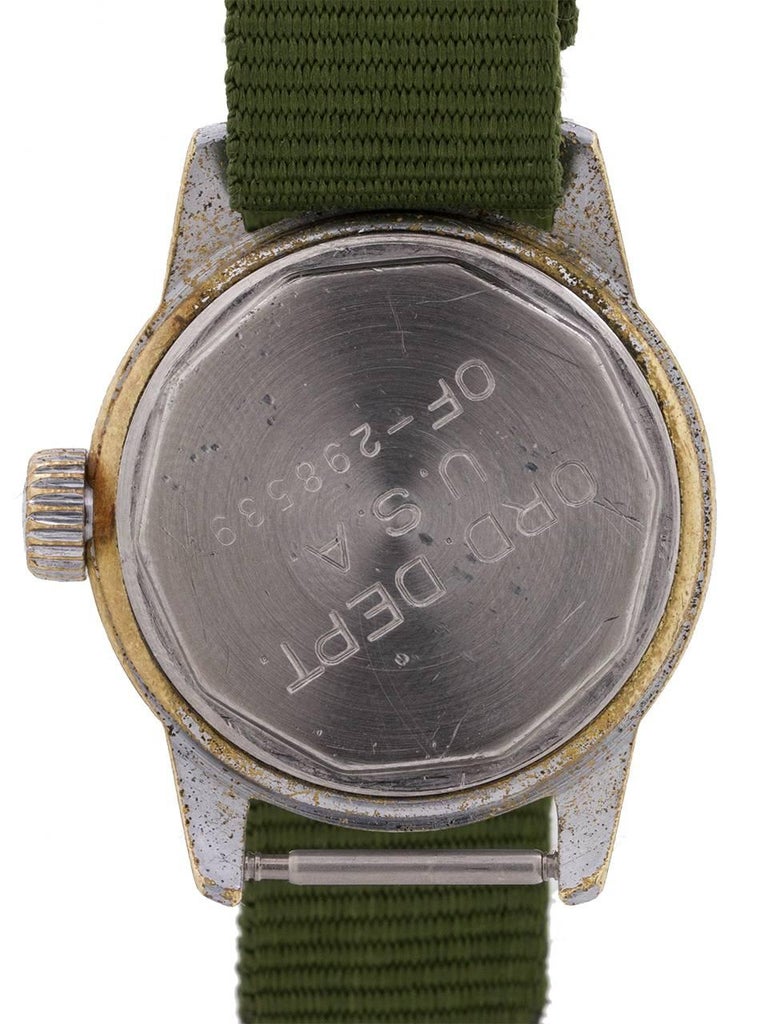 Elgin Base Metal Military Manual Wristwatch, circa WWII at 1stDibs