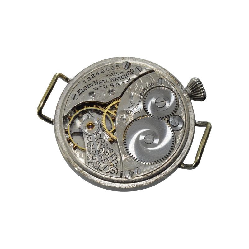 Elgin Nickle Early Right Handed Drivers Watch Original Enamel Dial from ...