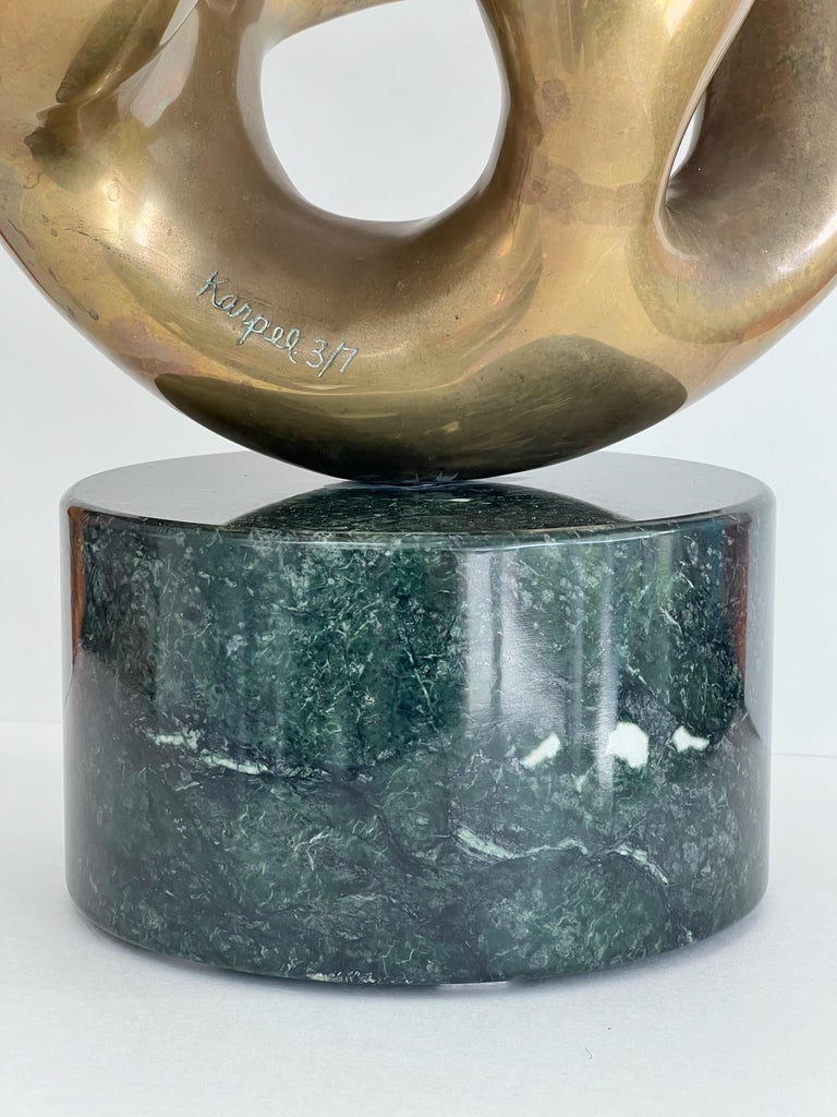 Eli Karpel Large Abstract Bronze Sculpture on Marble Base 3/7 For Sale ...