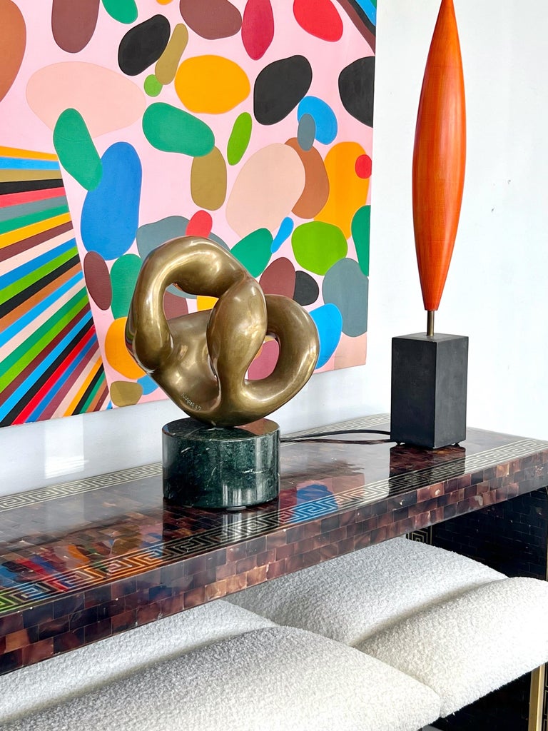 Eli Karpel Large Abstract Bronze Sculpture on Marble Base 3/7 For Sale ...