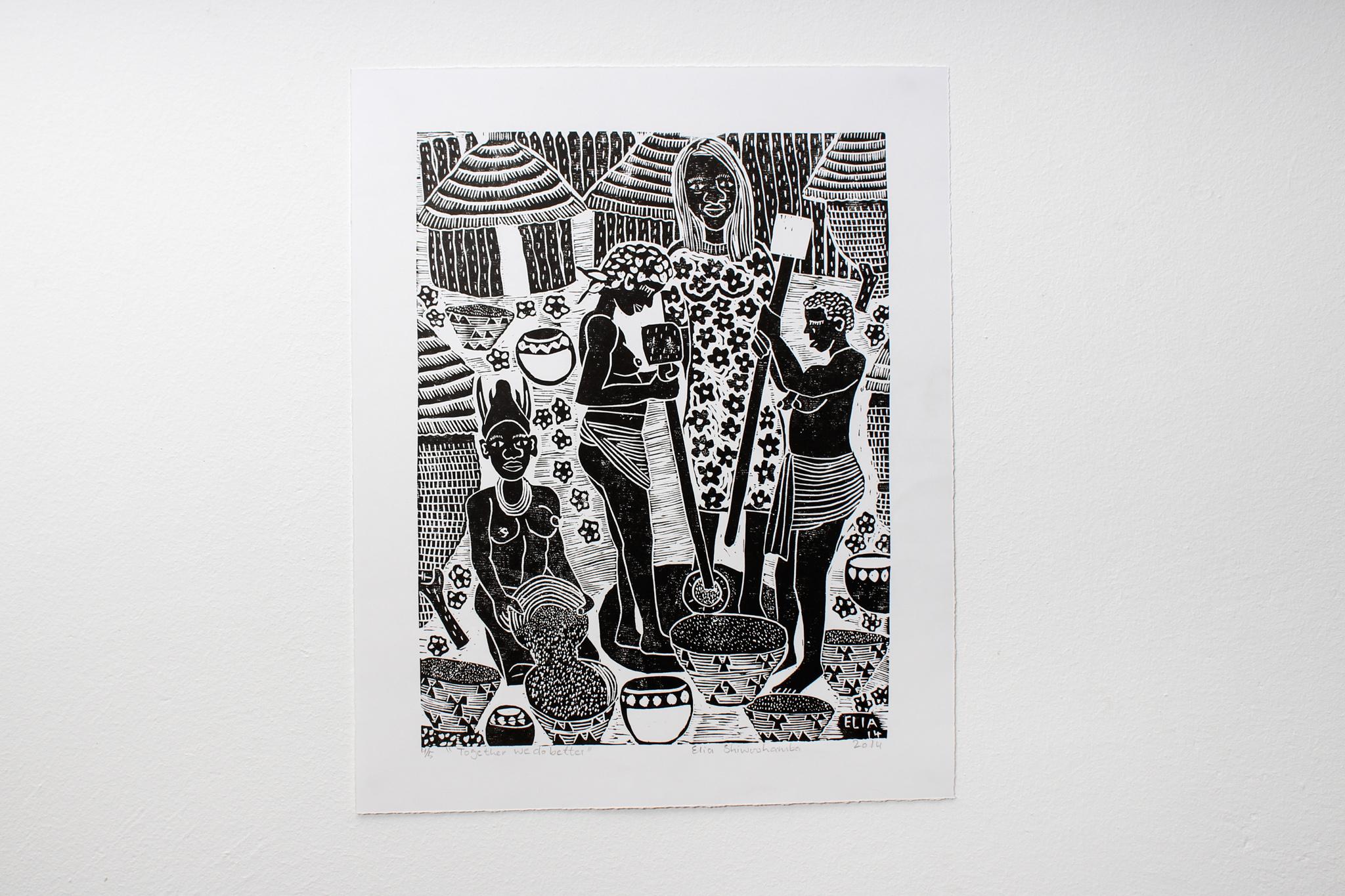 Elia Shiwoohamba - Together we do better, Elia Shiwoohamba, Linoleum ...