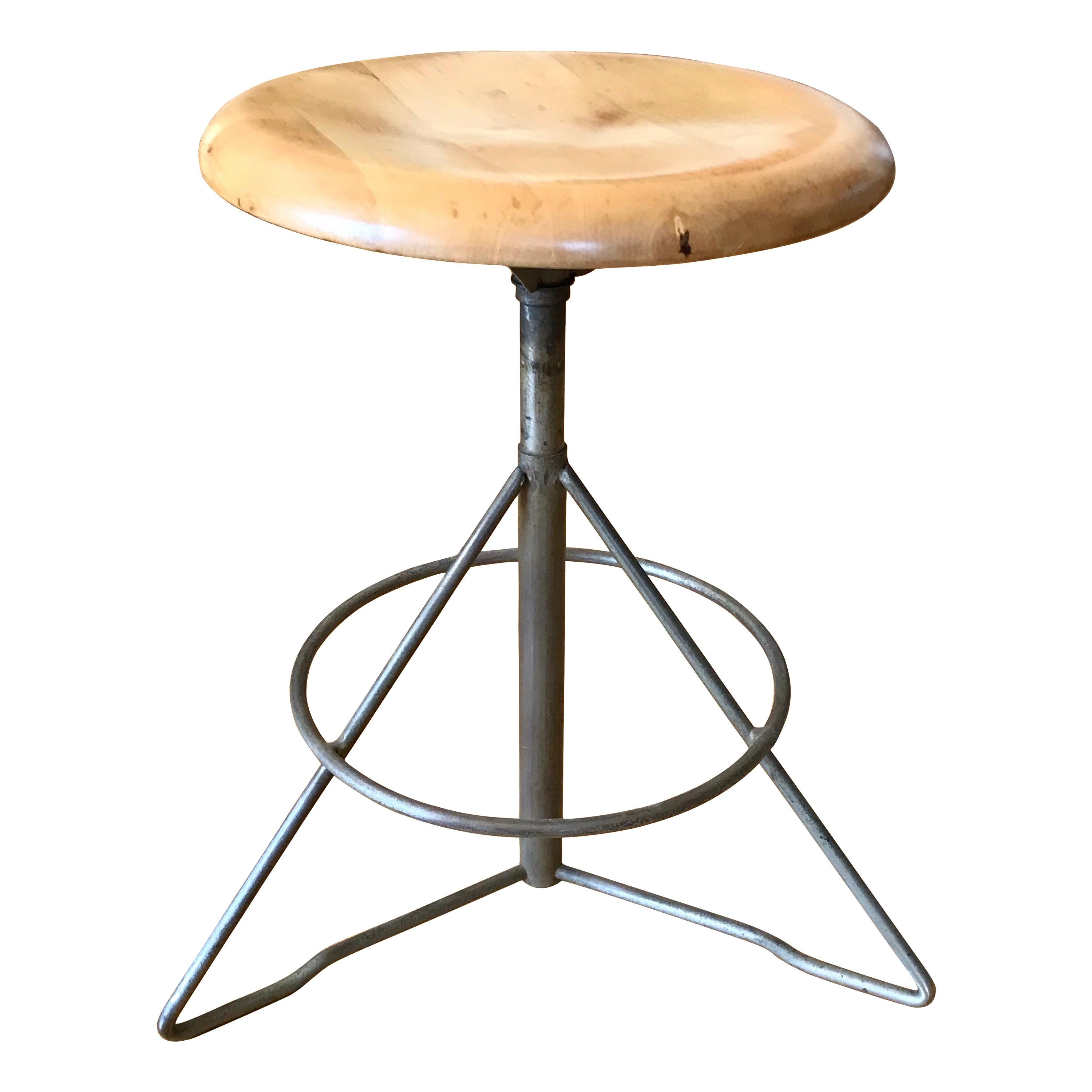 Elias Svedberg Architectural Stool, 1950's For Sale at 1stDibs