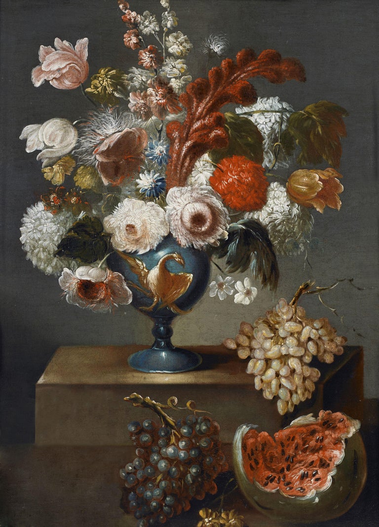 Elias Terwesten - 17th Century Elias Terwesten Still Life Flower Vase ...