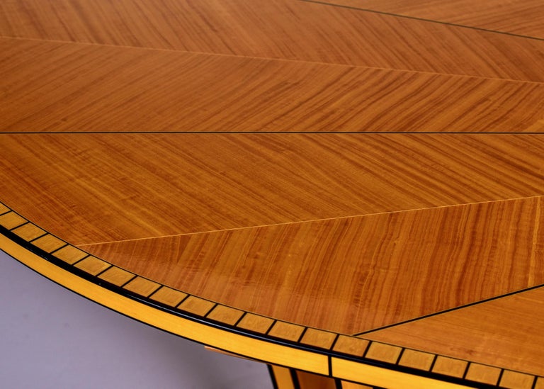 Eliel Saarinen Racetrack Dining Table with Maple Limba Ebony and Ramin ...