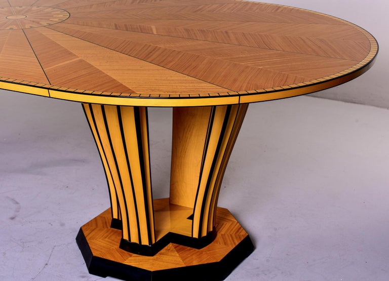Eliel Saarinen Racetrack Dining Table with Maple Limba Ebony and Ramin ...