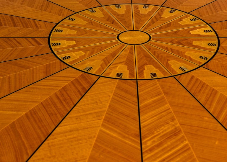 Eliel Saarinen Racetrack Dining Table with Maple Limba Ebony and Ramin ...