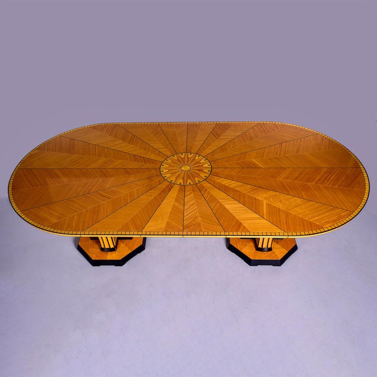 Eliel Saarinen Racetrack Dining Table with Maple Limba Ebony and Ramin ...