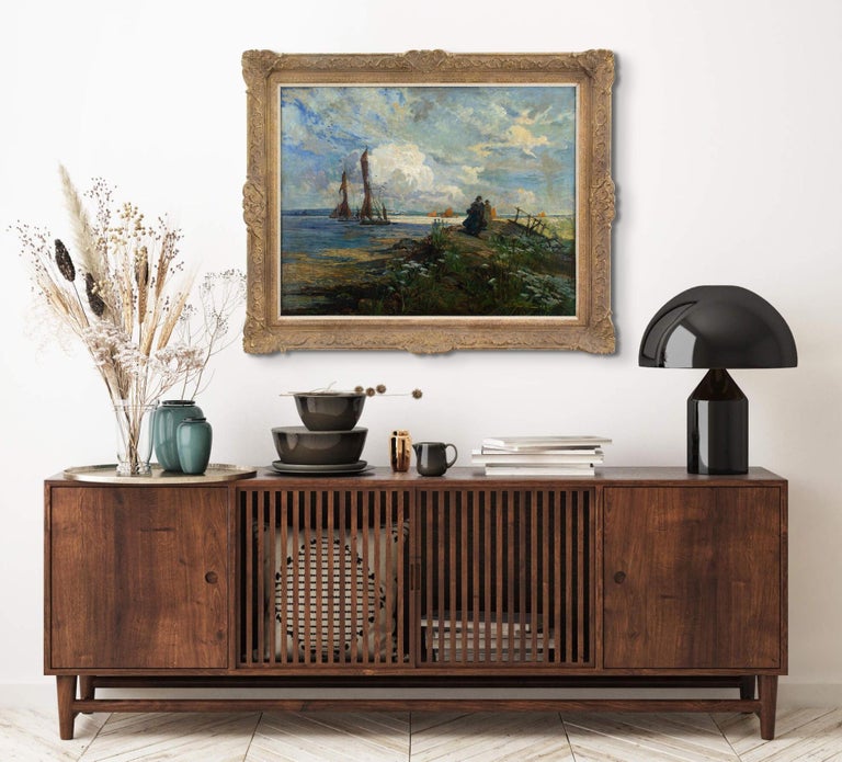 Elijah Albert Cox - Elijah Albert Cox, Fishermen's Wives On A Dike ...