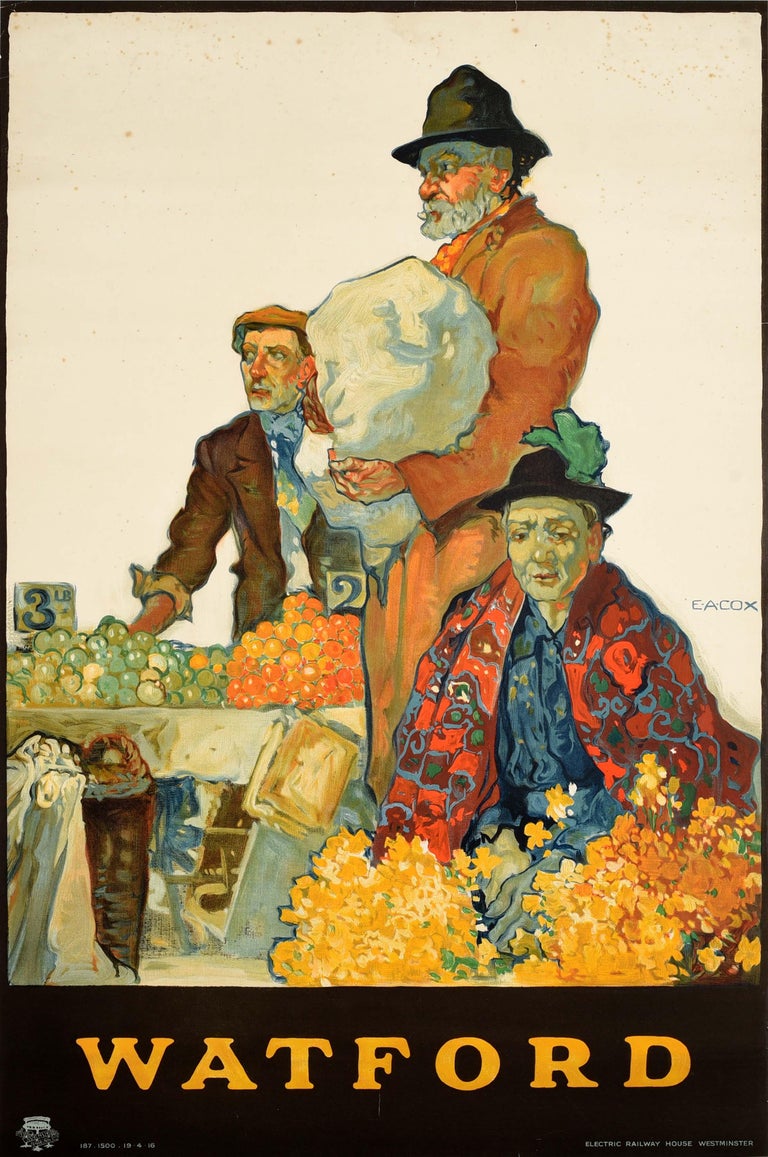 Elijah Albert Cox - Original Antique Travel Poster London Transport ...