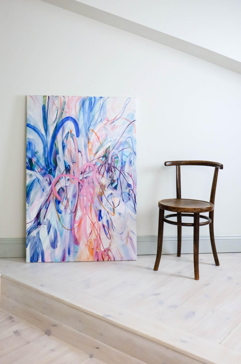 Elin Kereby - ”Dream”, Oil, Acrylics and Oil Pastel Abstract 120 x 80 ...