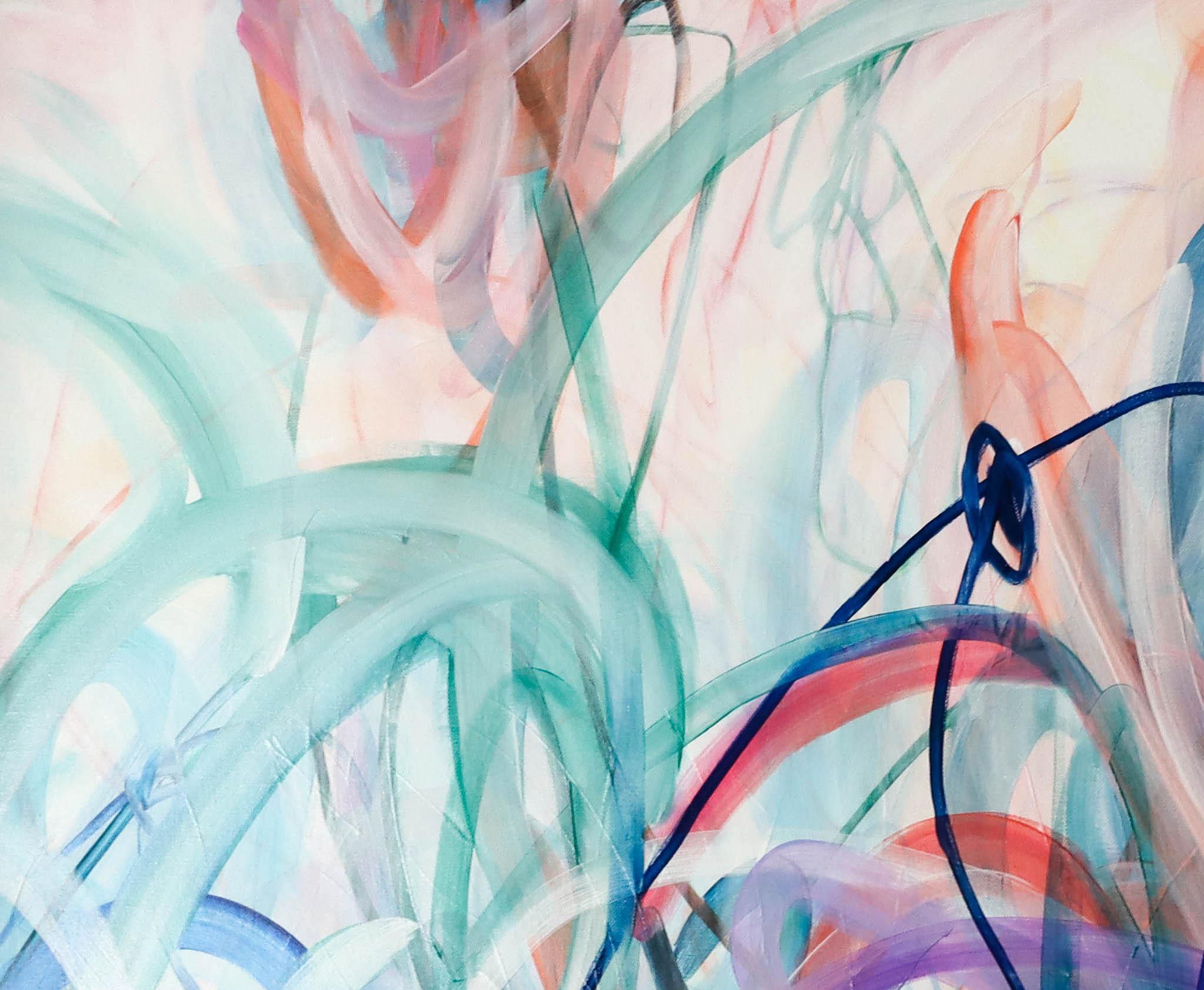 Elin Kereby - ”Flow of Life”, Oil, Acrylics and Oil Pastel Abstract 120 x 150 cm For Sale at ...