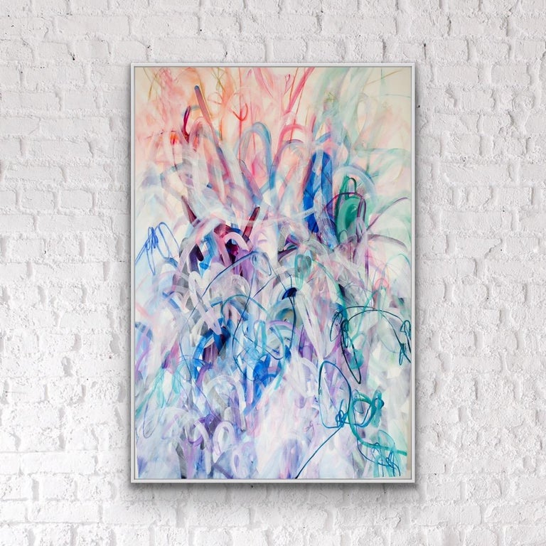 Elin Kereby - ”Inner Reflection”, Oil, Acrylics and Oil Pastel Abstract 150 x 100 cm For Sale at ...