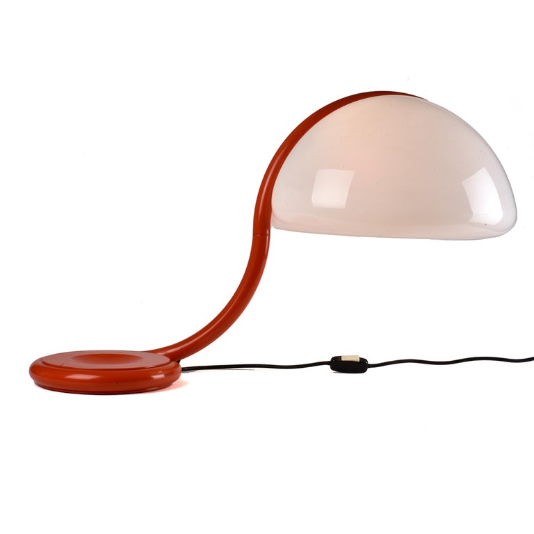 Elio Martinelli '1921-2004' Orange Serpente Lamp, circa 1969 Martinelli ...