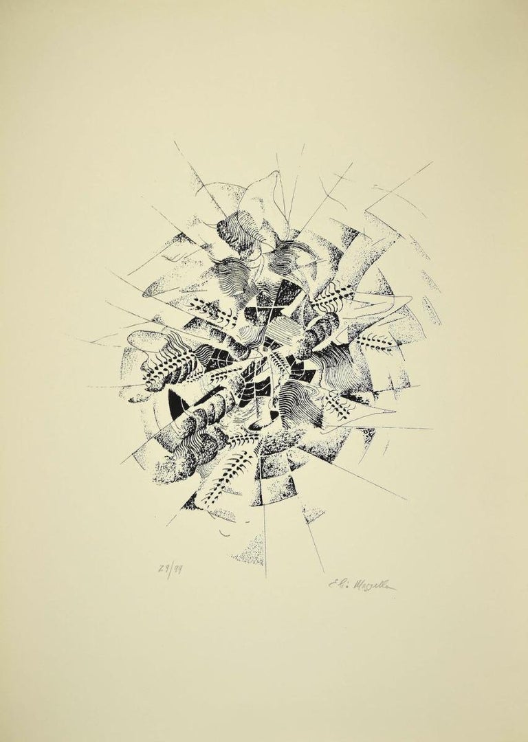 Elio Mazzella - Composition - Lithograph by Elio Mazzella - Late 20th ...