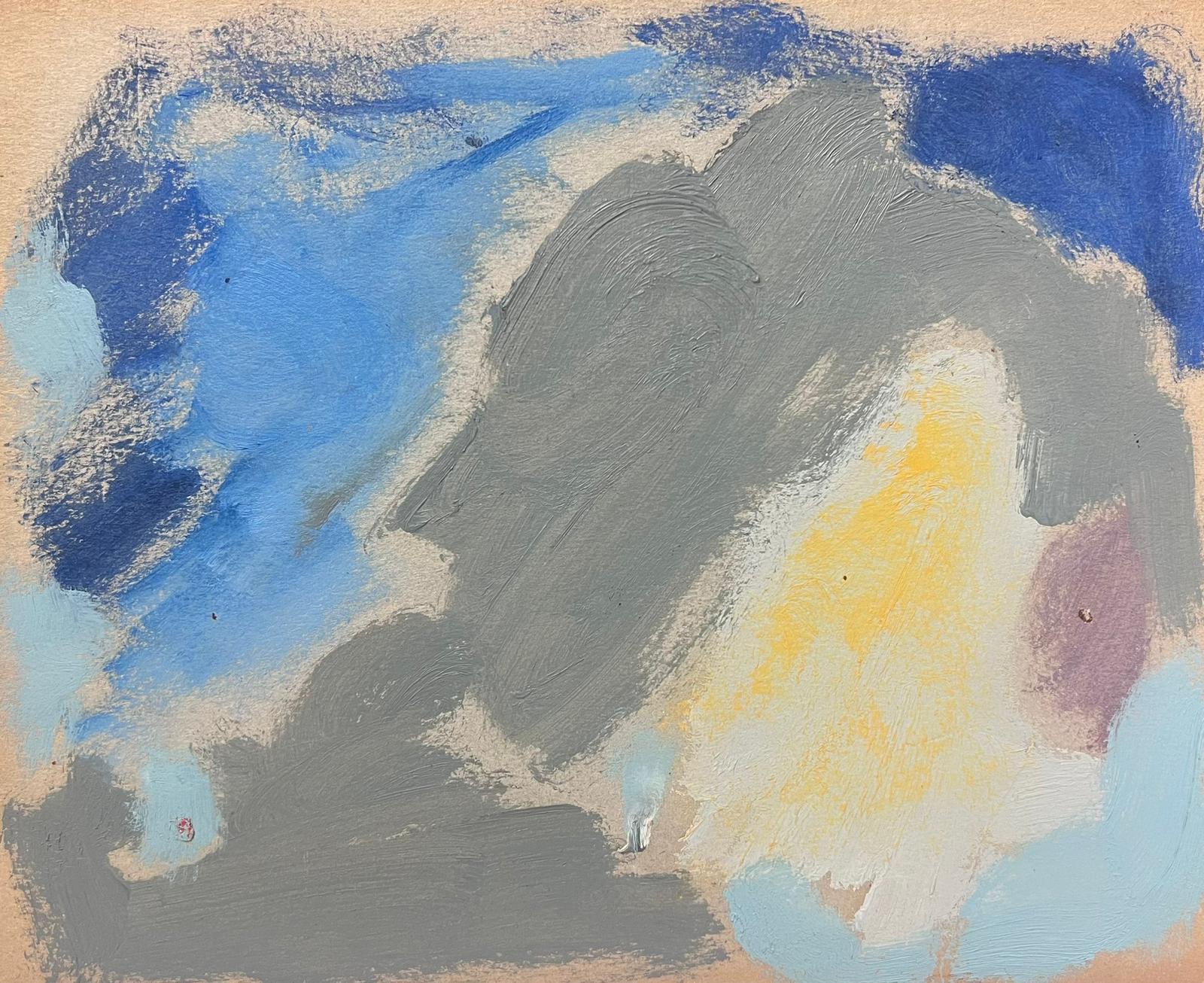 Elisabeth Hahn - 20th Century German Modernist Oil Painting Blue and ...