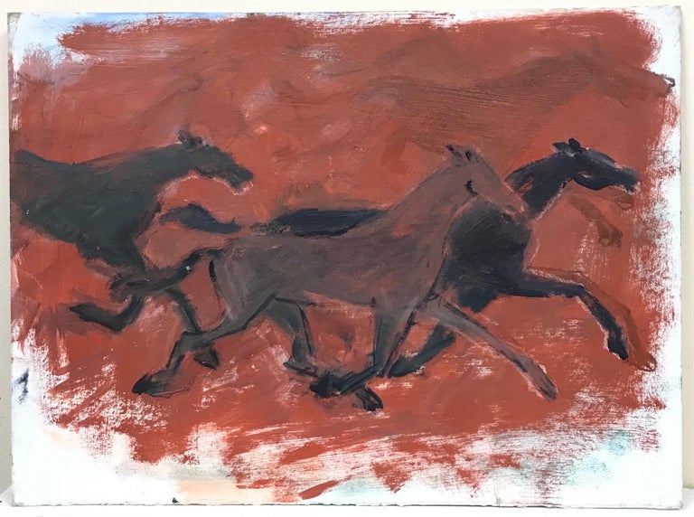 Elisabeth Hahn - 20th Century German Modernist Oil Painting - Cantering ...