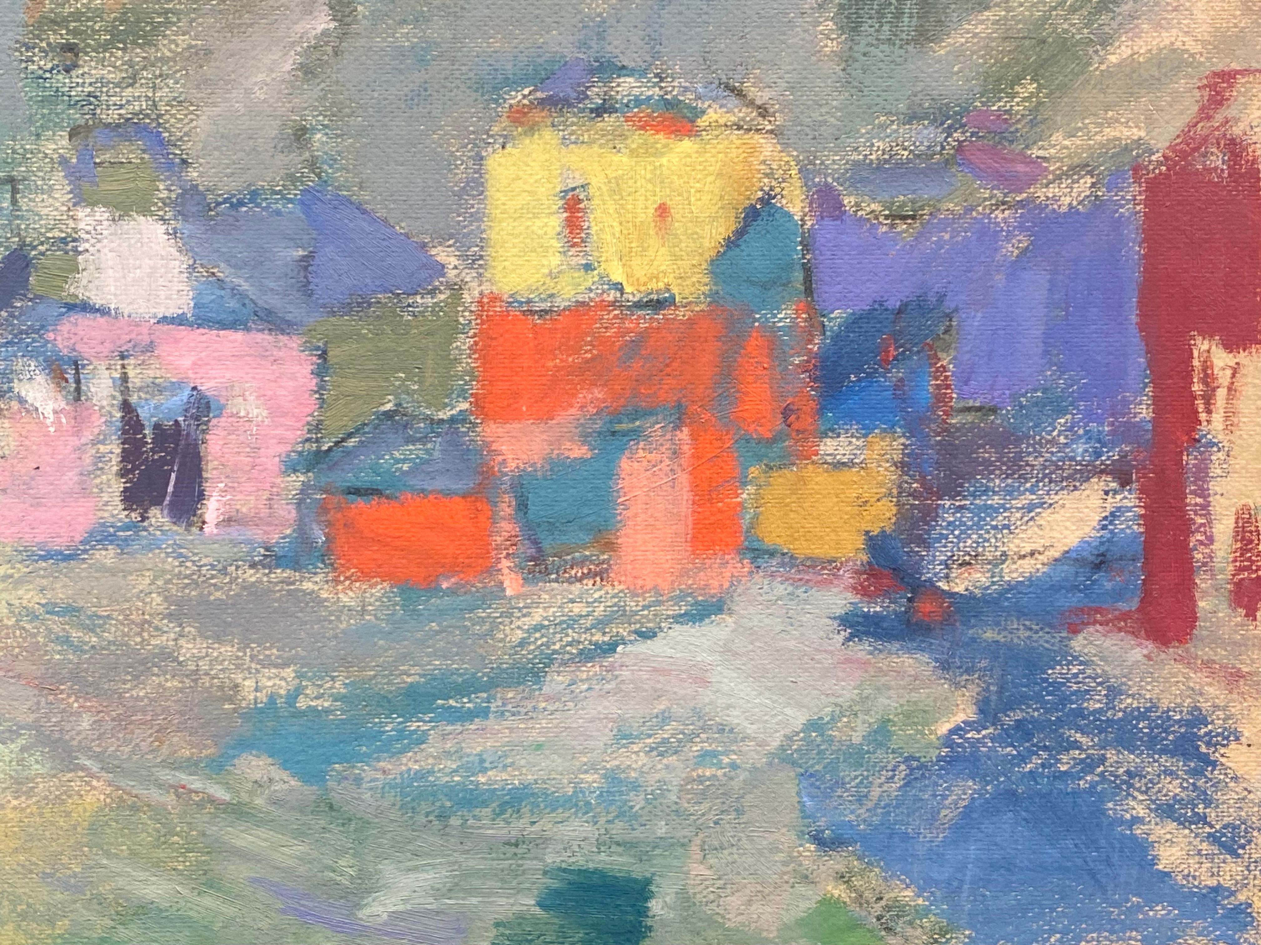 Elisabeth Hahn - 20th Century German Modernist Oil Painting Colorful ...