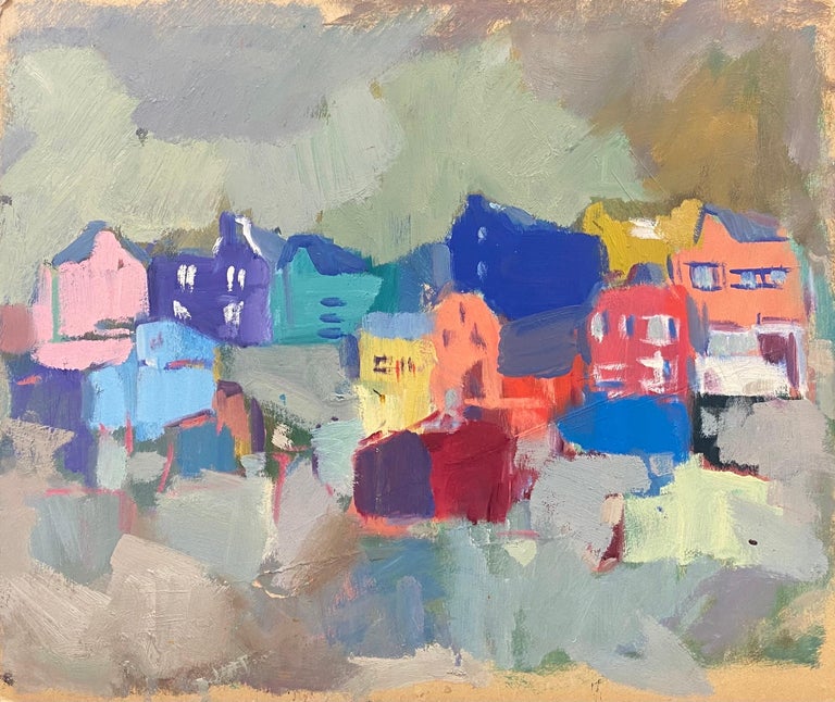 Elisabeth Hahn - 20th Century German Modernist Oil Painting Colourful ...