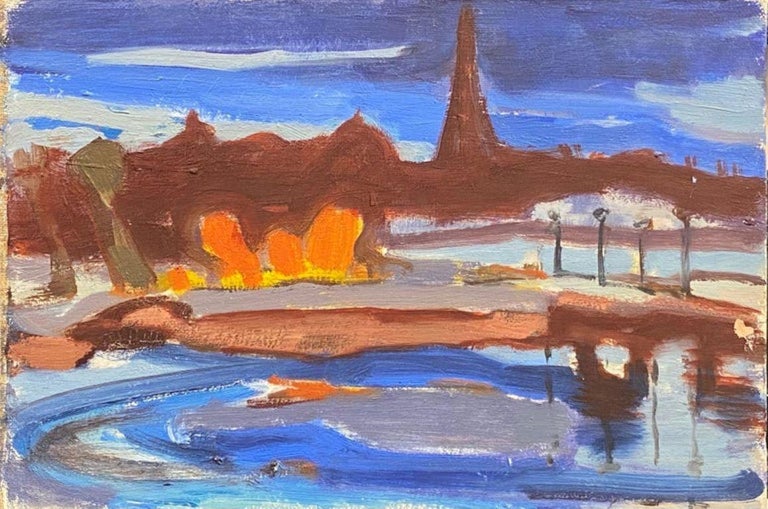 Elisabeth Hahn - 20th Century German Modernist Oil Painting River and ...