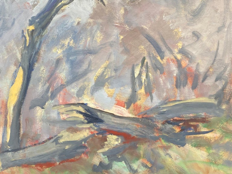 Elisabeth Hahn - 20th Century German Modernist Oil Painting Tree Stumps ...