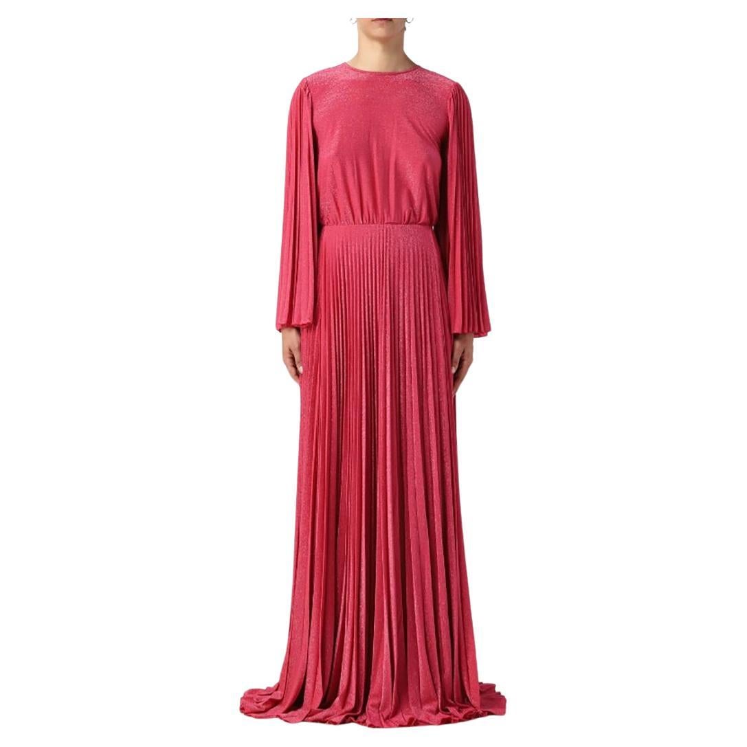 ELISABETTA FRANCHI FUCHSIA LONG DRESS in JERSEY Sz IT 40 For Sale at ...