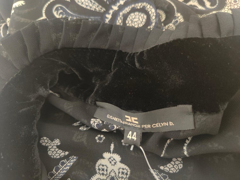 Elisabetta Franchi x Celyn B black blouse For Sale at 1stDibs