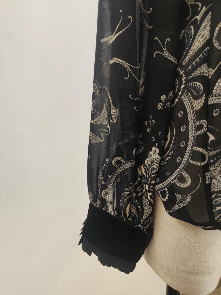 Elisabetta Franchi x Celyn B black blouse For Sale at 1stDibs