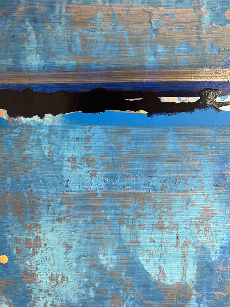 Elise Freda - Twilight Cove Abstract Intense Cobalt Cerulean Indigo ...