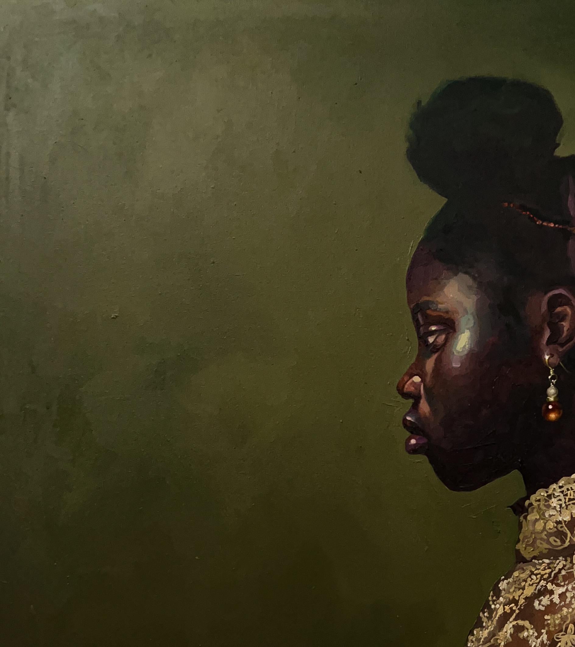 Elisha Nyong - Only a Memory 1 - 21st Century, Contemporary, Figurative Portrait, Women, Gaza ...