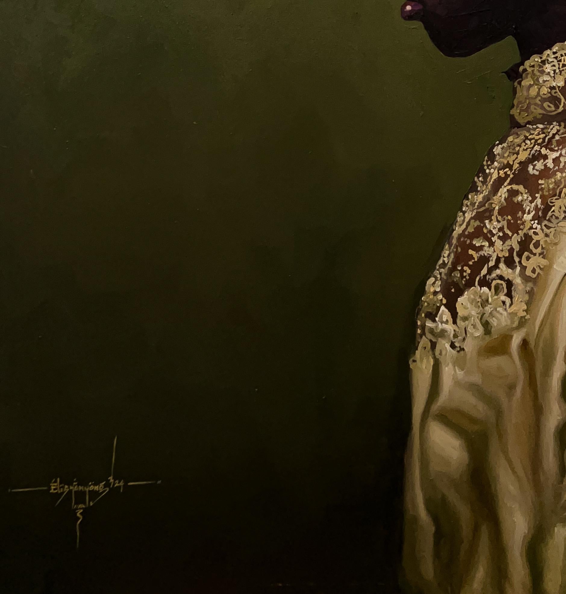 Elisha Nyong - Only a Memory 1 - 21st Century, Contemporary, Figurative Portrait, Women, Gaza ...