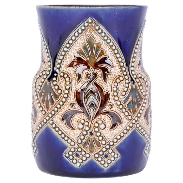 Eliza Simmance Doulton Lambeth Aesthetic Movement Beaker Vase For Sale ...