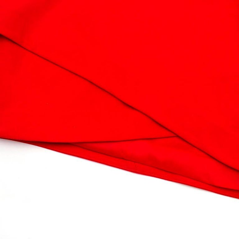 Elizabeth and James Red Asymmetric Sheath Midi Dress US 4 at 1stDibs