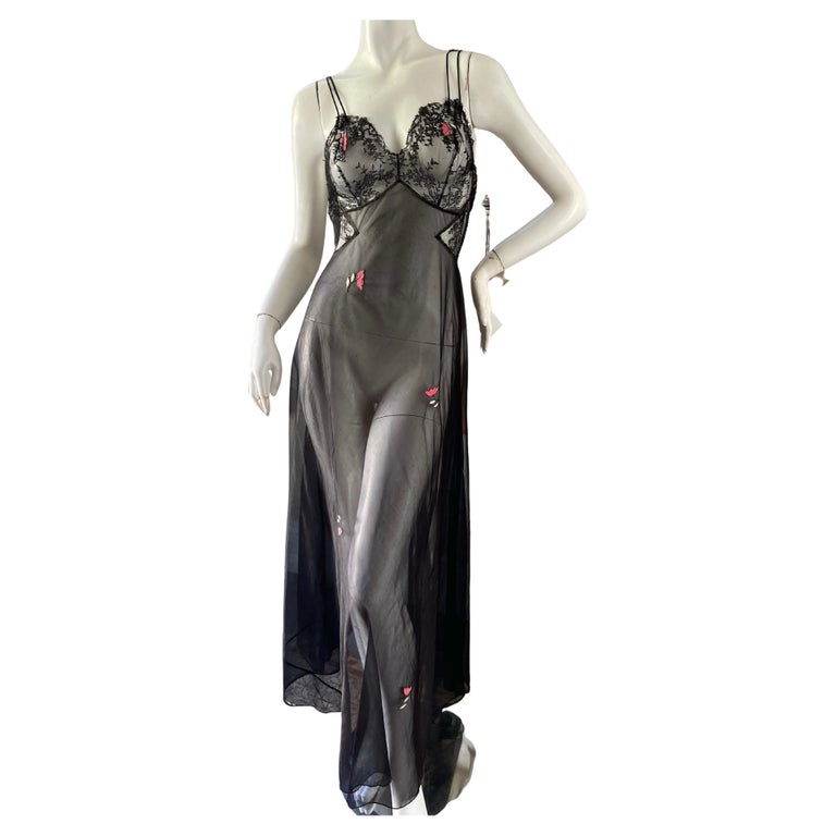 Elizabeth Arden 1960's Tres Déshabillé Sheer Lace Accented Lingerie ...